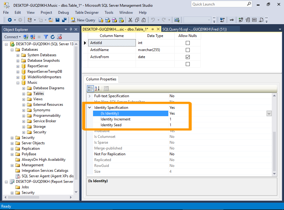 How To Create Table In Sql Server Management Studio Using Script
