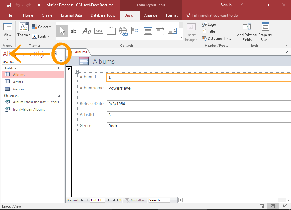 Access 2016 Create A Form