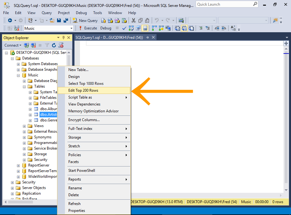 SQL Server 2016 Insert Data
